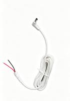 China White Braided 90° Elbow DC Male Power Cable (Red & Black Bare Wire End) for sale