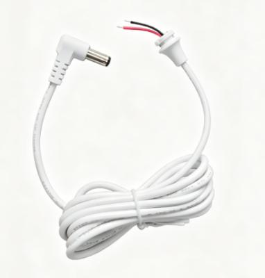 China L-Shaped DC 5.5×2.1mm Male To Bare Wire Power Cord for sale