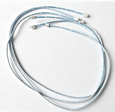 China 2P PH2.0 XH2.54 Wire Harness, Blue White 24AWG Flat Connector Cable for sale