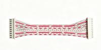 China 10P XH2.54 Dual-End Ribbon Wire Harness, Red/White Flat Cable for sale