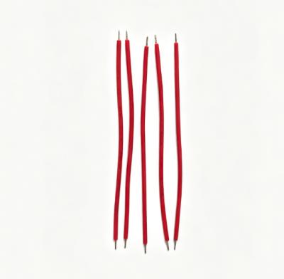 China UL1007 1.33mm OD 26AWG Red Jumper Wire, Single-End Stripped & Tinned for sale