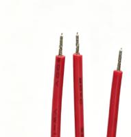 China UL1007 1.33mm OD 26AWG Red Jumper Wire, Single-End Stripped & Tinned for sale
