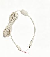 China 5.5×2.5mm DC Male Power Cable With Ferrite Bead, Stripped & Tinned for sale
