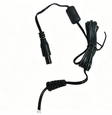 China 2-Pin Male To Bare Wire Power Cord With Ferrite Core, Pure Copper Cable For CCTV LED Strip Light for sale