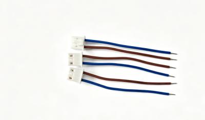China 2P Male Header Pigtail Cable, Blue & Brown, Tinned Ends for sale