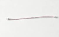 China 2P Right Angle Terminal Cable, 90° To Straight, Red-White & Pure White Ribbon, Male-Female Extension for sale