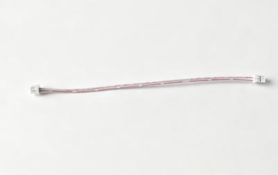 China 2P Right Angle Terminal Cable, 90° To Straight, Red-White & Pure White Ribbon, Male-Female Extension for sale