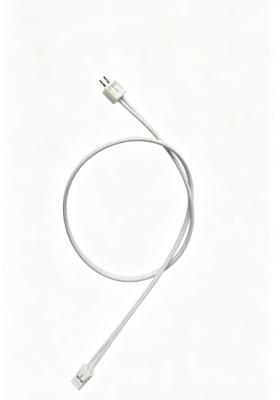 China 2P Pure White Terminal Connector Cable, Dual Straight Male-Female Extension Lead for sale