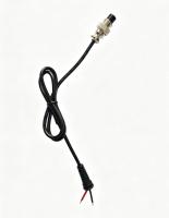 China GX12 2-Core Aviation Connector Cable, Single Female Plug, Power Lead With Stripped Ends for sale