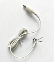 China 5.5*2.1/2.5mm DC Power Pigtail Cable, White Male Plug To Pre-Crimped Terminals for sale