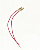China Brass Crimp Terminal Wire, Single-End Crimped, Red Pre-Stripped & Tinned Lead for sale