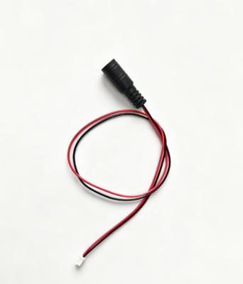China 5.5*2.1/2.5mm DC Power Adapter Cable, Female To 2Pin Terminal, Red & Black for sale