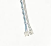 China PH2.0/XH2.54 3-Pin Male-To-Female Ribbon Cable, Blue & White Color Printed Terminal Wire for sale