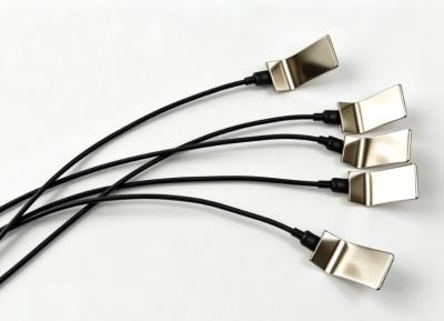 China Metal Clip Temperature Sensor Pigtail Wire, Single-End Stripped & Tinned Lead for sale