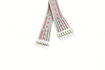 China UL2468 26AWG 7P Red-White Ribbon Cable Assembly, PH2.0 To XH2.54 for sale