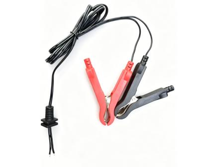China UL2468 18AWG Red Black Twin Parallel Insulated Battery Alligator Clip Bare Tail Power Harness for sale