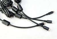 China UL2464 20AWG Safety Certified 3-Conductor Cable OD4.5 Outer Diameter Anti-Interference Ferrite Type-C Bare Terminal Power Supply Wire for sale