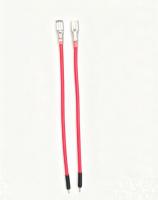 China Custom 4.8 Spade Terminal Wiring Harness Red PVC Electrical Jumper Wire With Tinned Bare End for sale