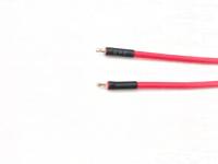 China Custom 4.8 Spade Terminal Wiring Harness Red PVC Electrical Jumper Wire With Tinned Bare End for sale