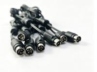 China 4 Pin DIN Male Power Cable With Ferrite Bead, DIY Soldering Connection Wire For Speaker Amplifier Equipment for sale