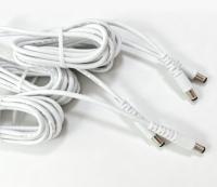 China Off-White UL2464 20AWG DC Power Cable 5.5*2.1mm Male Plug To Stripped Tinned Wire End 300V Low Voltage Extension Cord For LED Strip CCTV Camera for sale
