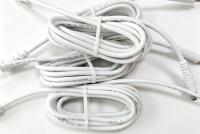 China Off-White UL2464 20AWG DC Power Cable 5.5*2.1mm Male Plug To Stripped Tinned Wire End 300V Low Voltage Extension Cord For LED Strip CCTV Camera for sale