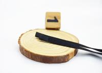 China Custom Black Flat Cotton Tape Ribbon Cord with Silicone End Tips - 500pcs MOQ, 15-Day Production for sale