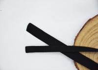 China Custom Black Flat Cotton Tape Ribbon Cord with Silicone End Tips - 500pcs MOQ, 15-Day Production for sale