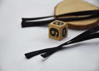 China Custom Black Flat Cotton Tape Ribbon Cord with Silicone End Tips - 500pcs MOQ, 15-Day Production for sale