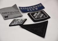 China 3D TPU Logo Custom Embossed Labels Brand Name Fabric Badges For Clothes for sale