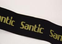 China 3D Raised SGS Silicone Logo Elastic Non Slip Webbing Band 50m Roll for Sportswear for sale