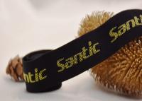 China 3D Raised SGS Silicone Logo Elastic Non Slip Webbing Band 50m Roll for Sportswear for sale