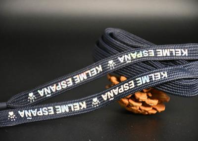 China Custom Printed Cotton Tape Ribbon Cord with 2.5cm Silicone Ending for Clothing - 5mm Eyelet Compatible for sale