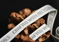 China Custom Logo 1cm Non Stretch Jacquard Tape Woven Double Sided for Clothing 100M Roll for sale