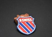 China Woven Fabric Heat Transfer Patches With Printed Silicone Logos for sale