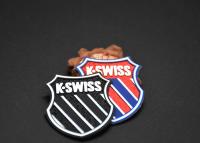 China Woven Fabric Heat Transfer Patches With Printed Silicone Logos for sale