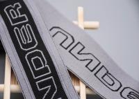 China 38mm Double Sided Jacquard Elastic Band with Printed Non Slip Transparent Silicone Strip for sale