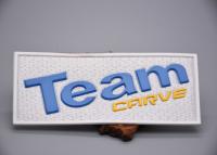 China Woven Fabric Printed Matte Silicone Logo Patch White For Garments for sale