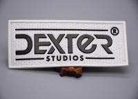 China Woven Fabric Printed Matte Silicone Logo Patch White For Garments for sale