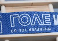 China Polyester Webbing Anti Slip Elastic Band With White Custom Silicone Logo for sale