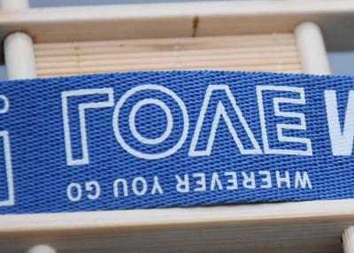 China Polyester Webbing Anti Slip Elastic Band With White Custom Silicone Logo for sale