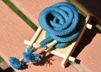 China Woven Yarn Head 6mm Round Cotton Drawstring Cord For Garments for sale