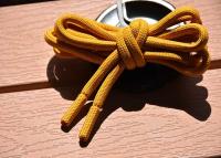 China Garments 5mm Round Polyester Drawstring Cord Metal And Fabric Ends for sale