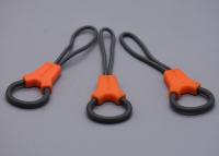 China Custom Plastic Zipper Pulls with 2-Color Logo Options for Garments - 15kg Tensile Strength, 2.0-2.5mm Cord for sale