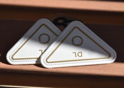 China White Eco Friendly TPU Printed Label Customised Gold Logo For Garments for sale