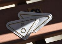 China White Eco Friendly TPU Printed Label Customised Gold Logo For Garments for sale