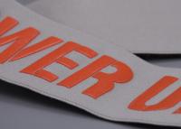 China 47mm Wide Non Slip Elastic Band with Shiny Silicone Logo for Garments Custom Size for sale