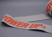 China 47mm Wide Non Slip Elastic Band with Shiny Silicone Logo for Garments Custom Size for sale