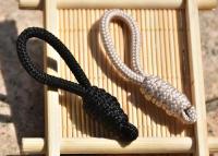 China Custom 6cm Polyester Drawstring Cord with Knotted Ends for Garments for sale