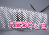 China Clear TPU White Silicone Dots Screen Printed Patches Custom Logo For Garments for sale